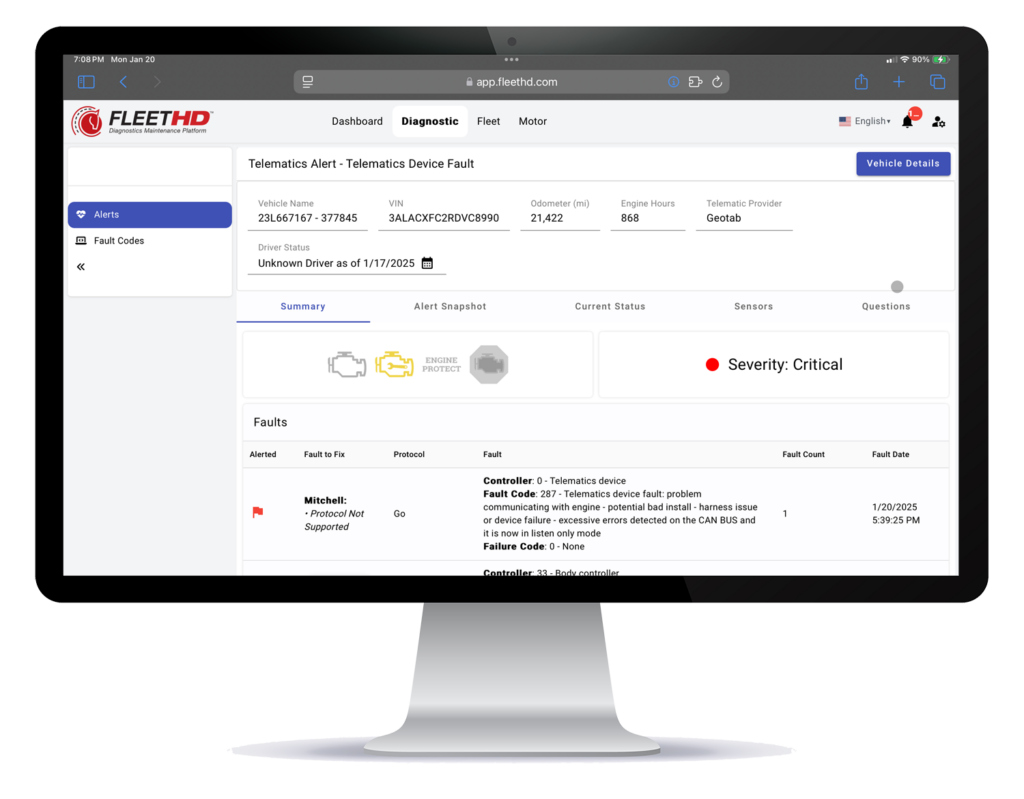 FleetHD - Predictive Maintenance for Maximum Fleet Uptime